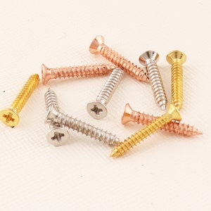 Rose Gold/light Gold/silver Slotted Wood Screws,decorative Screw,small ...