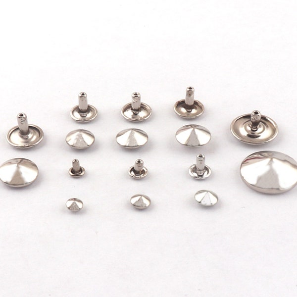 Silver Double Cap Rivets - Etsy