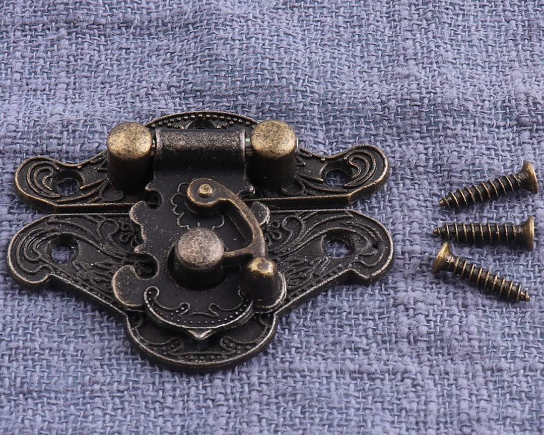 Antique Bronze Latch, Box Latch, Jewelry Box Hasp, Rustic Iron Latch ...
