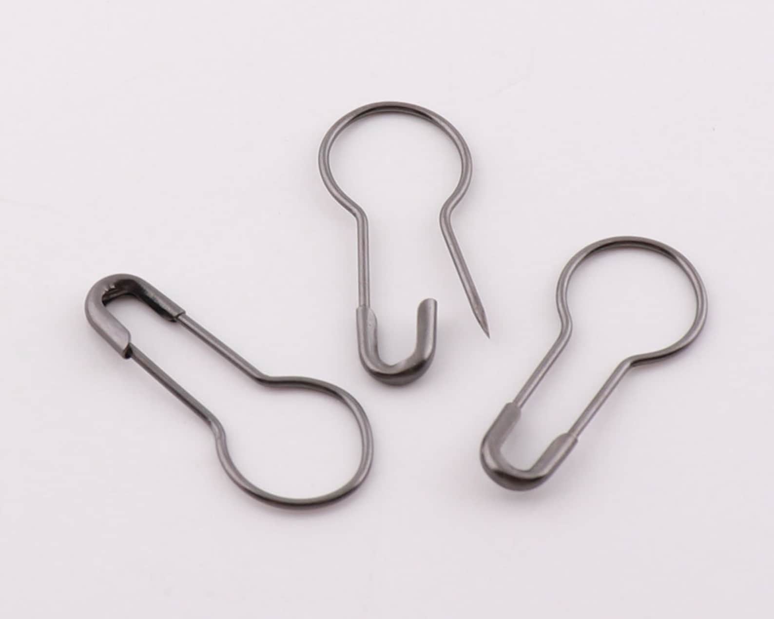 100pcs 22mm Gunmetal Plated Pear Shaped Safety Pins Bulb - Etsy