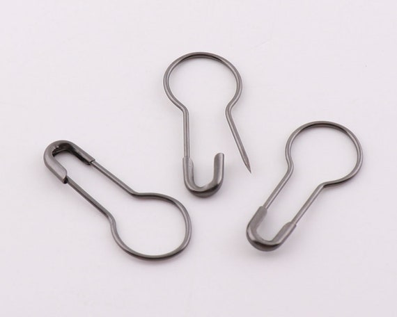 100pcs 22mm Gunmetal Plated Pear Shaped Safety Pins Bulb | Etsy