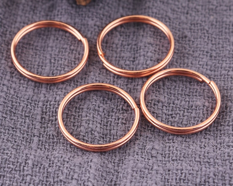 12mm 100pcs Rose Gold Split Split Key Ringround Steel Split | Etsy