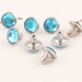 Metal Rivet, 20pcs Blue Crystal Rivets, 8mm Round Rivet, Rivet Jewelry ...