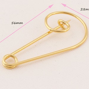 Large Safety Pins,gold Blanket Pin,kilt Pin,safety Pin Brooch, Charm ...