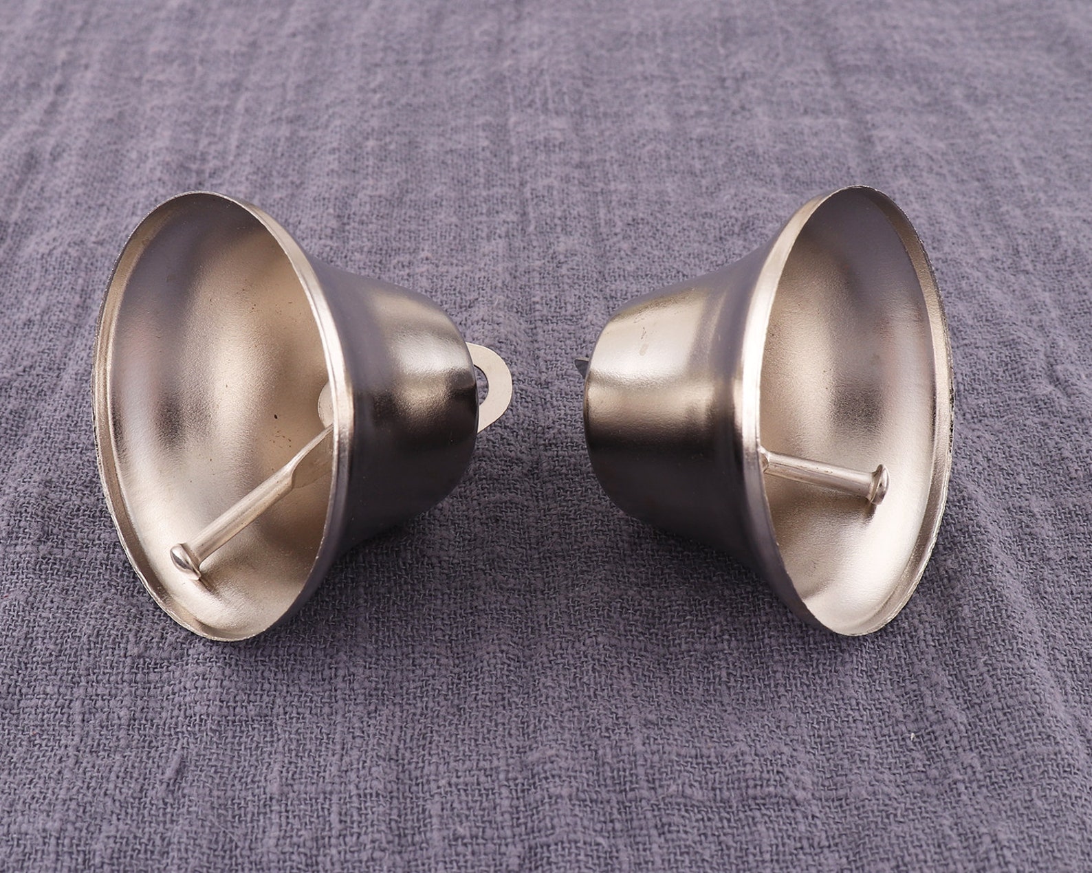 Silver Bells Metal bells 10pcs Jewelry bells 43mm | Etsy