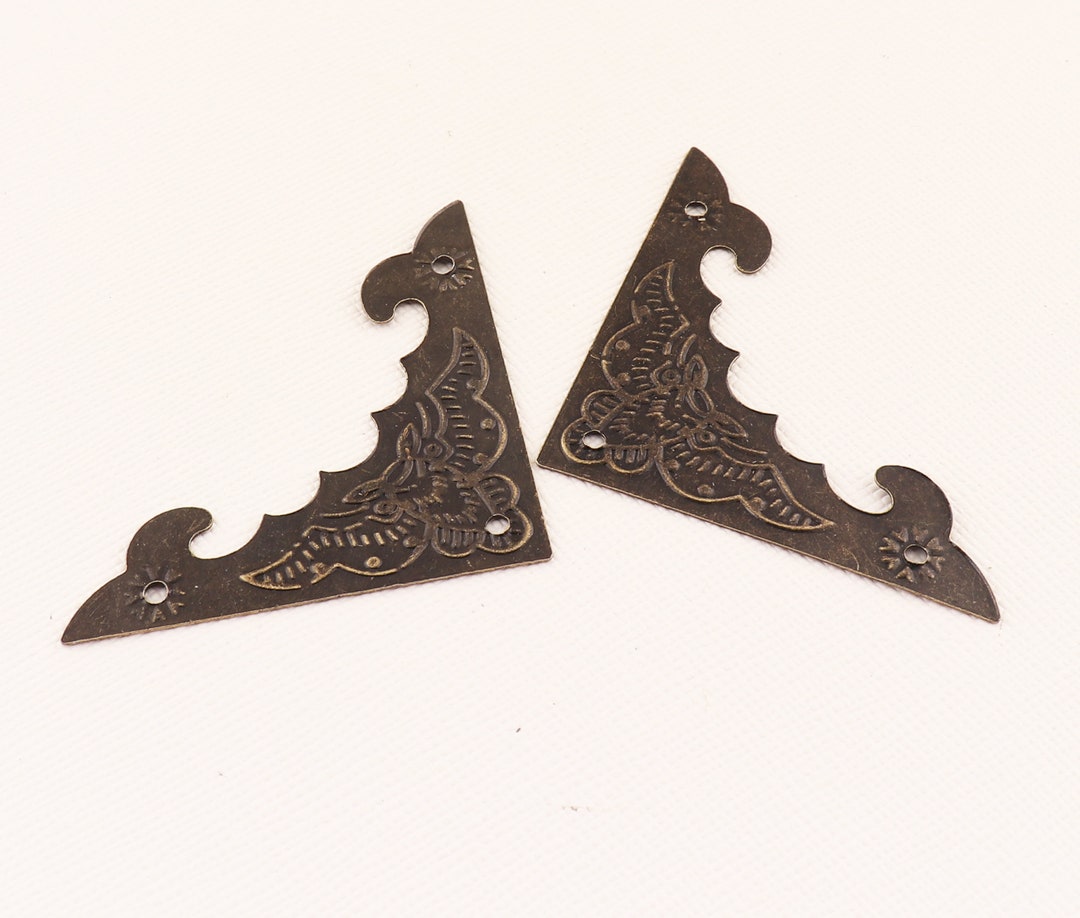 Bronze Jewelry Box Corner, Metal Corner, 40mm Corner Decoration, 40pcs ...
