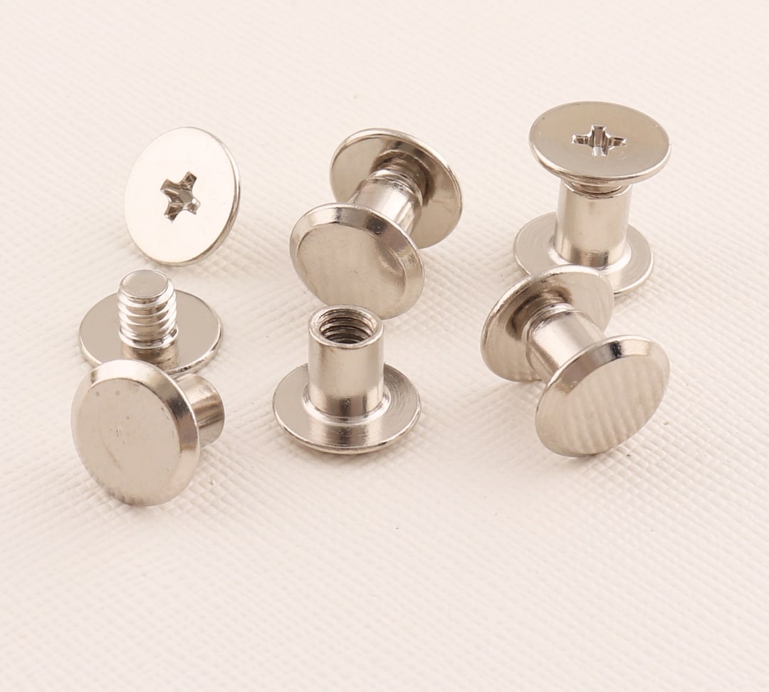 10mm Head Button, 100pcs Metal Rivets , Belt Screws Rivets, Round ...