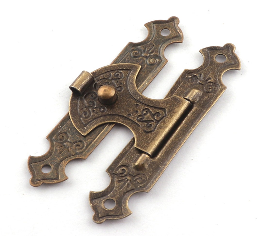 Metal Jewelry Box Old Chinese Small Lock,plug Key Padlock,hasp ...