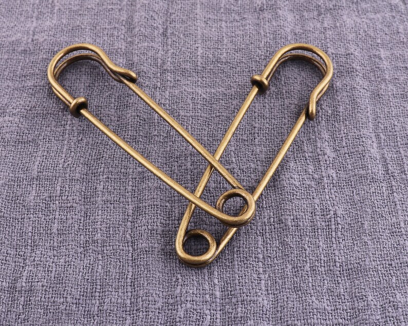 Bronze Safety Pins 14pcs Jumbo Safety Pins 16mm Decorative - Etsy