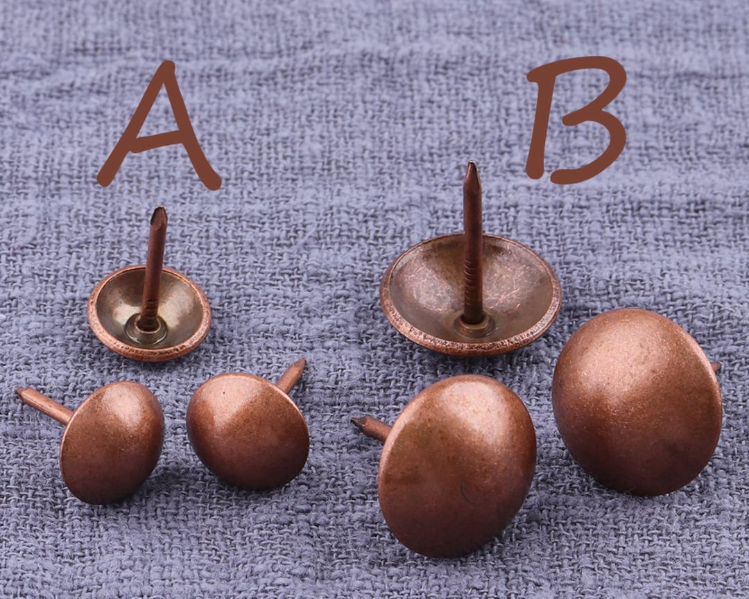 20pcs Copper Round Head Upholstery Decorative Nails/tacks,box Thumb ...