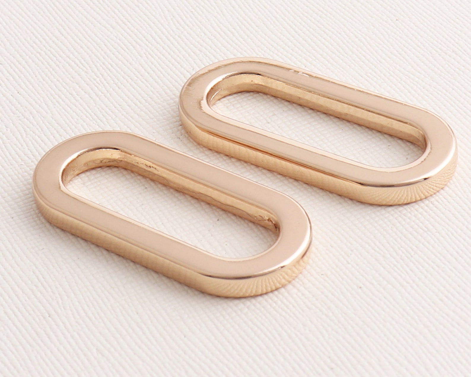 Light Gold Flat Oval O RingsPurse ringOval Gold Closed Jump | Etsy