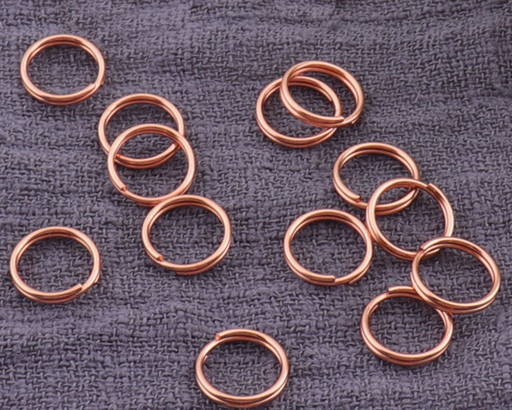 300pcs Rose Gold Plated Split Jump Rings，small Split Jumpring，round ...