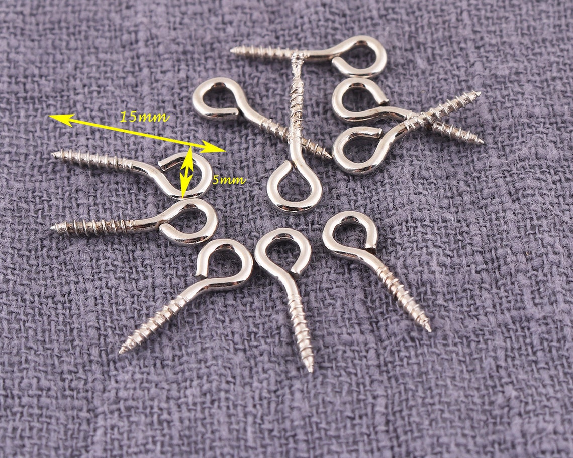 120pcs Screw Eye Bails5mm Mini Loops Screws Eye Hook Pins - Etsy