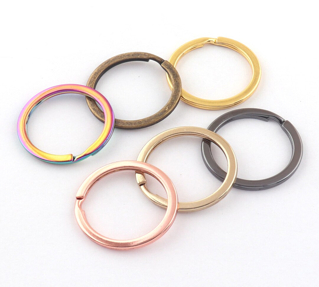 30mm Split Keyring Silver/light Gold/gold/gunmetal/rose Gold/bronze ...