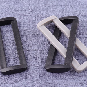 12pcs Black / Grey Rectangle D Ring,plastic Square Ring, Webbing Clasp ...