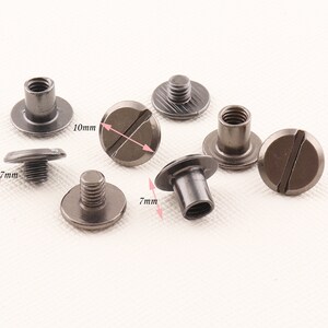 10mm Rivet Button, 50pcs Head Button, Black Stud Screwback Screw , Back ...