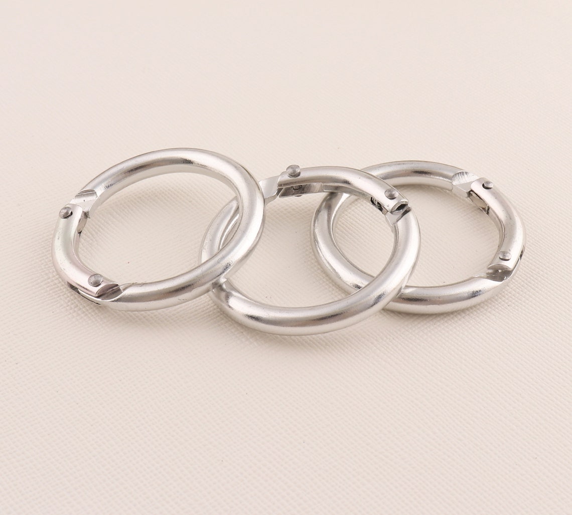 Silver Aluminum Carabiner 38mm Jump Rings 12pcs O Ring - Etsy
