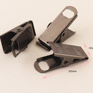 Black Metal ID Badge Clips,badge Holders,id Holder Clips, Name Tag ...