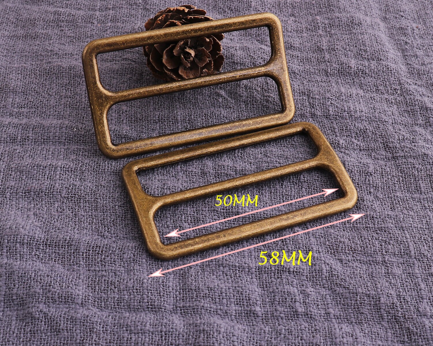 6pcs 50mm Bronze Adjustable Slide Buckle Strap Buckle Strap | Etsy