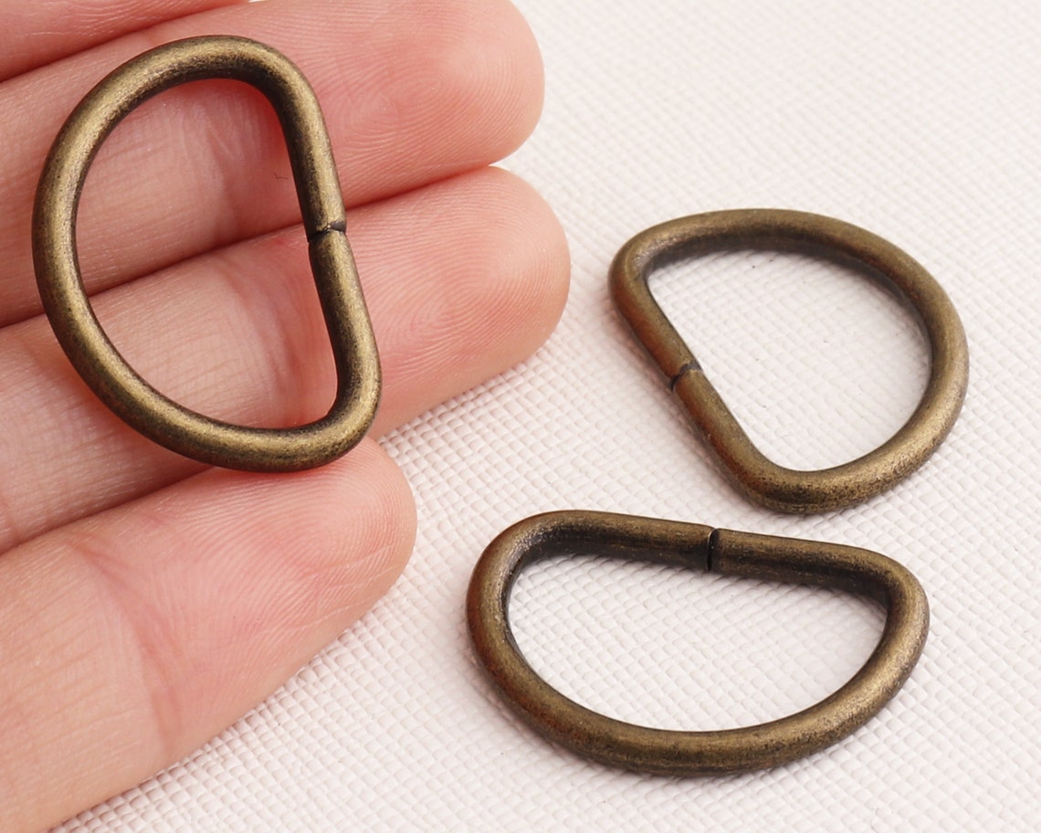 Half D-shaped Metal Bucklesantique Bronze D Rings for | Etsy