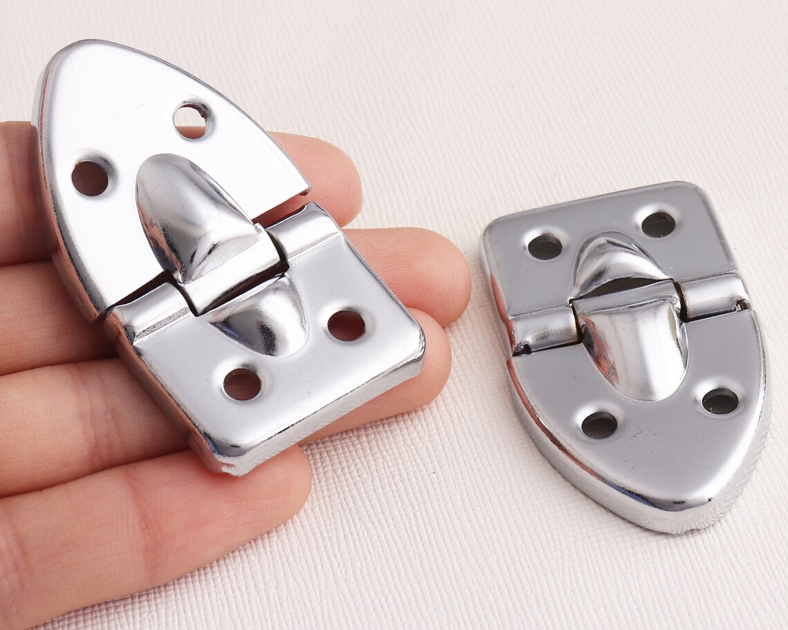 Silver Metal Hinges/box Hinges/cabinet Hinges/woodworking - Etsy