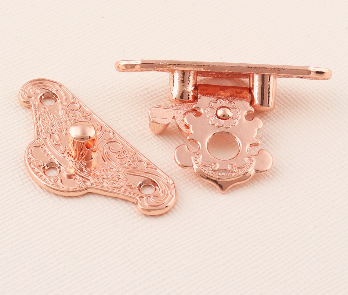 Rose Gold Jewelry Box Latch 2set Box Catches 38mm Wooden Box - Etsy