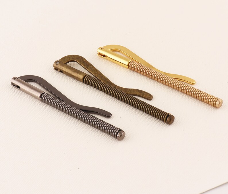 Gunmetal/antique Bronze/gold Wallet Spring Spring Money Clip - Etsy
