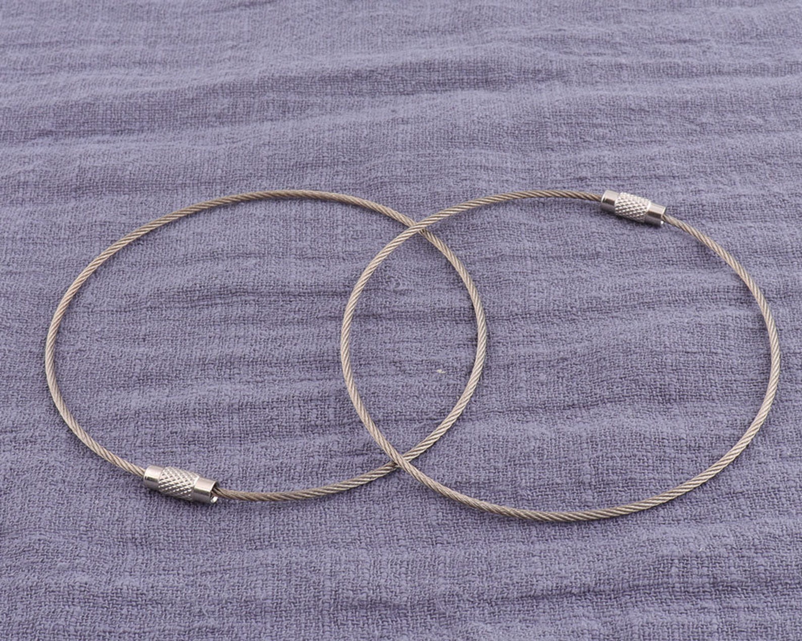 260mm Silver Stainless Steel Wire Key Ring stainless Steel - Etsy