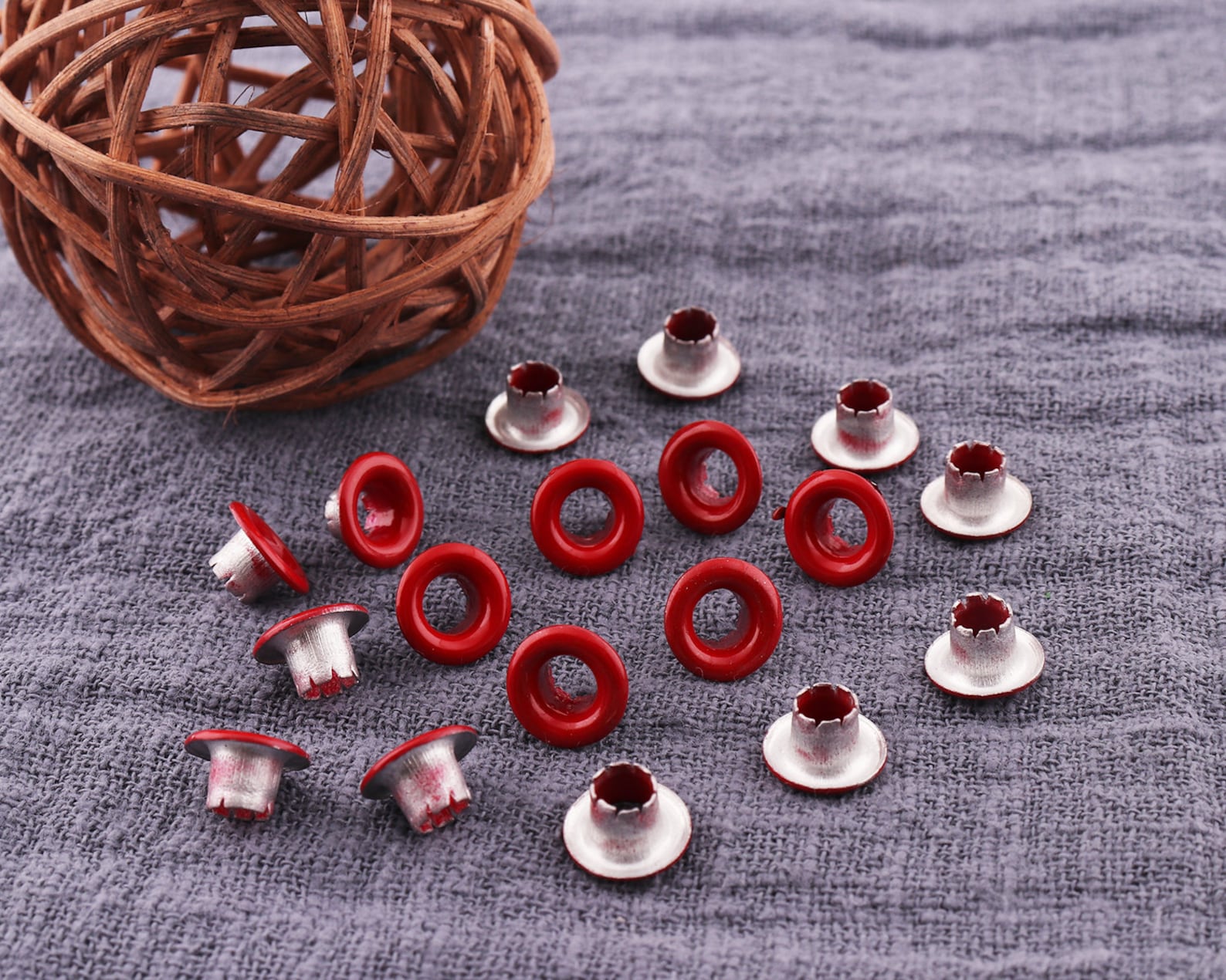 100pcs Red Eyelets Grommets With Washersbrass Eyeletssmall - Etsy