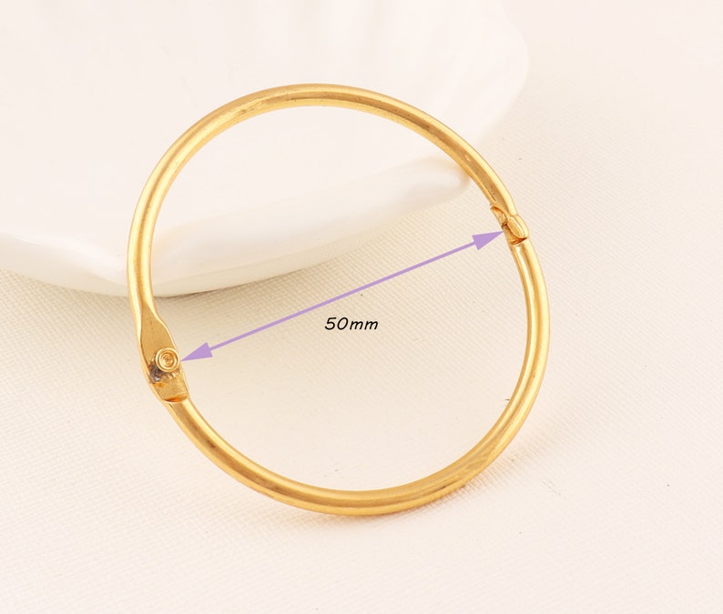 Gold Hinged Sleeper Hoopring Hingedopen Ring50mm Album - Etsy