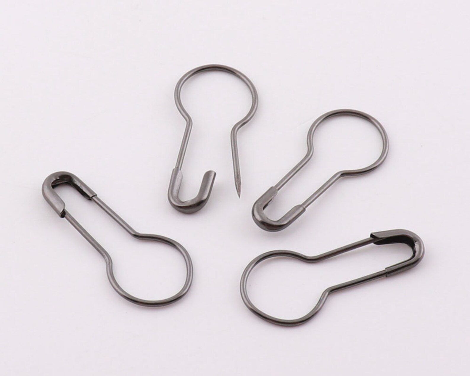 100pcs 22mm Gunmetal Plated Pear Shaped Safety Pins Bulb | Etsy