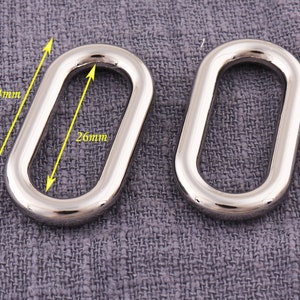 Squared Oval O Rings 26mm Metal O Rings 10pcs Purse Ring - Etsy