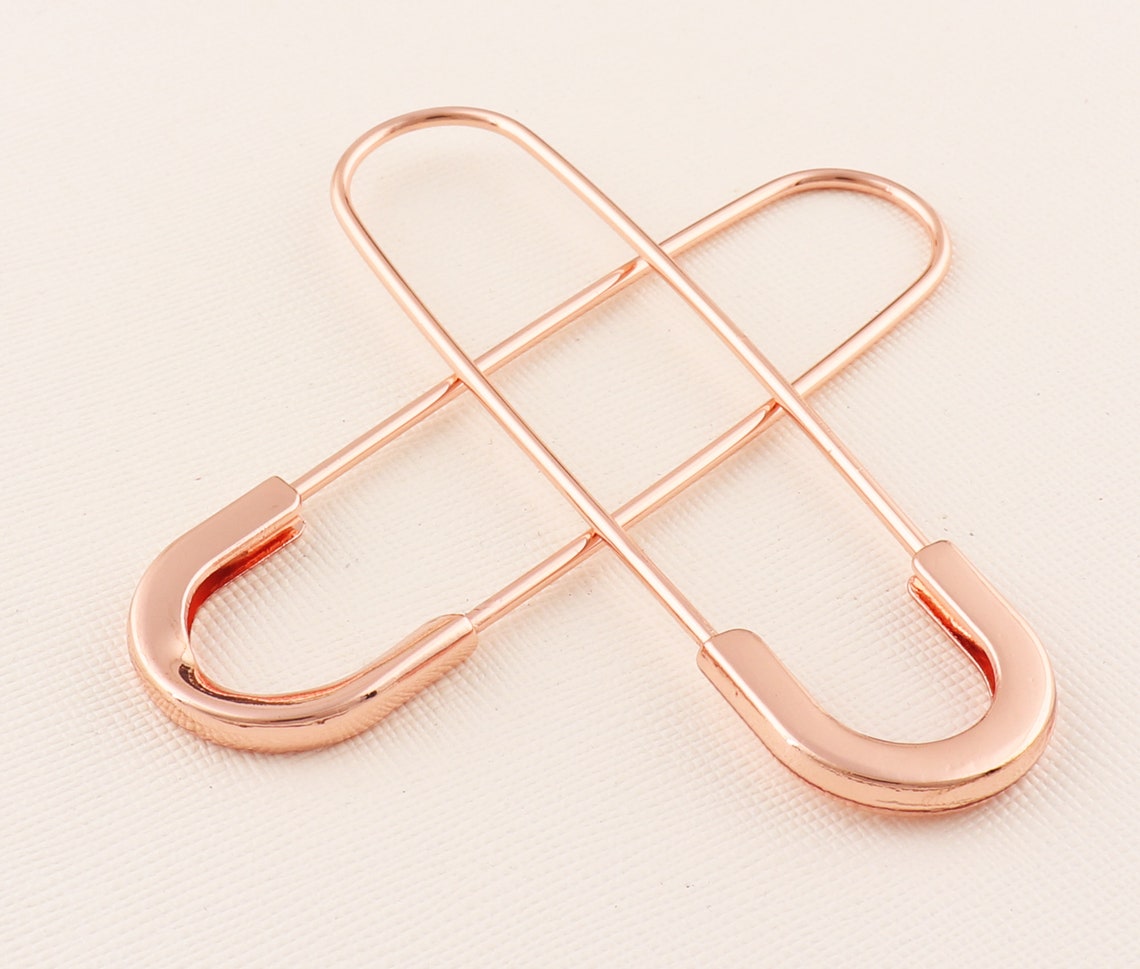 Jumbo Safety Pins Rose Gold 22mm Large Safety Pins 6pcs - Etsy