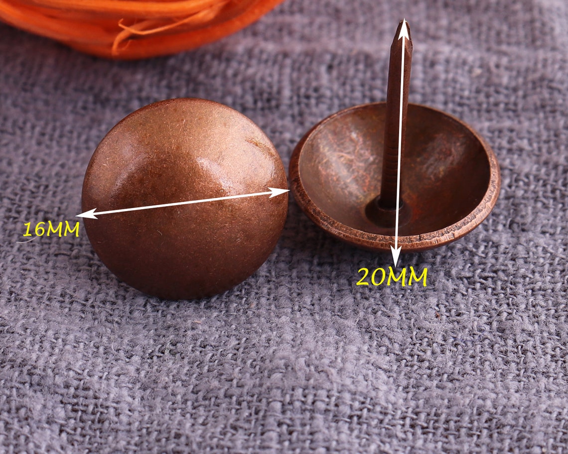 12pcs Copper Upholstery Tacks/nails,sofa Nail,leather Tacks,decorative ...