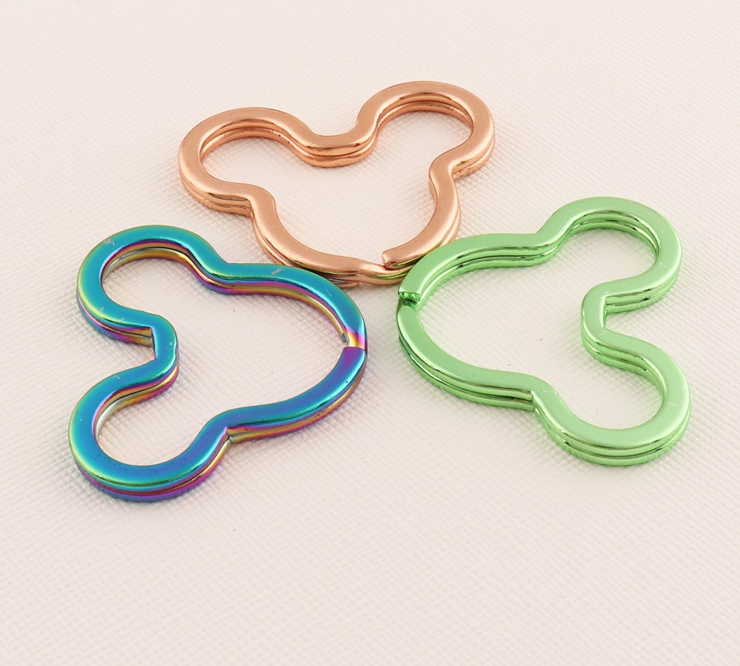 Rainbow/rose Gold/green Key Rings, 12pcs Split Ring, Key Chain Ring ...