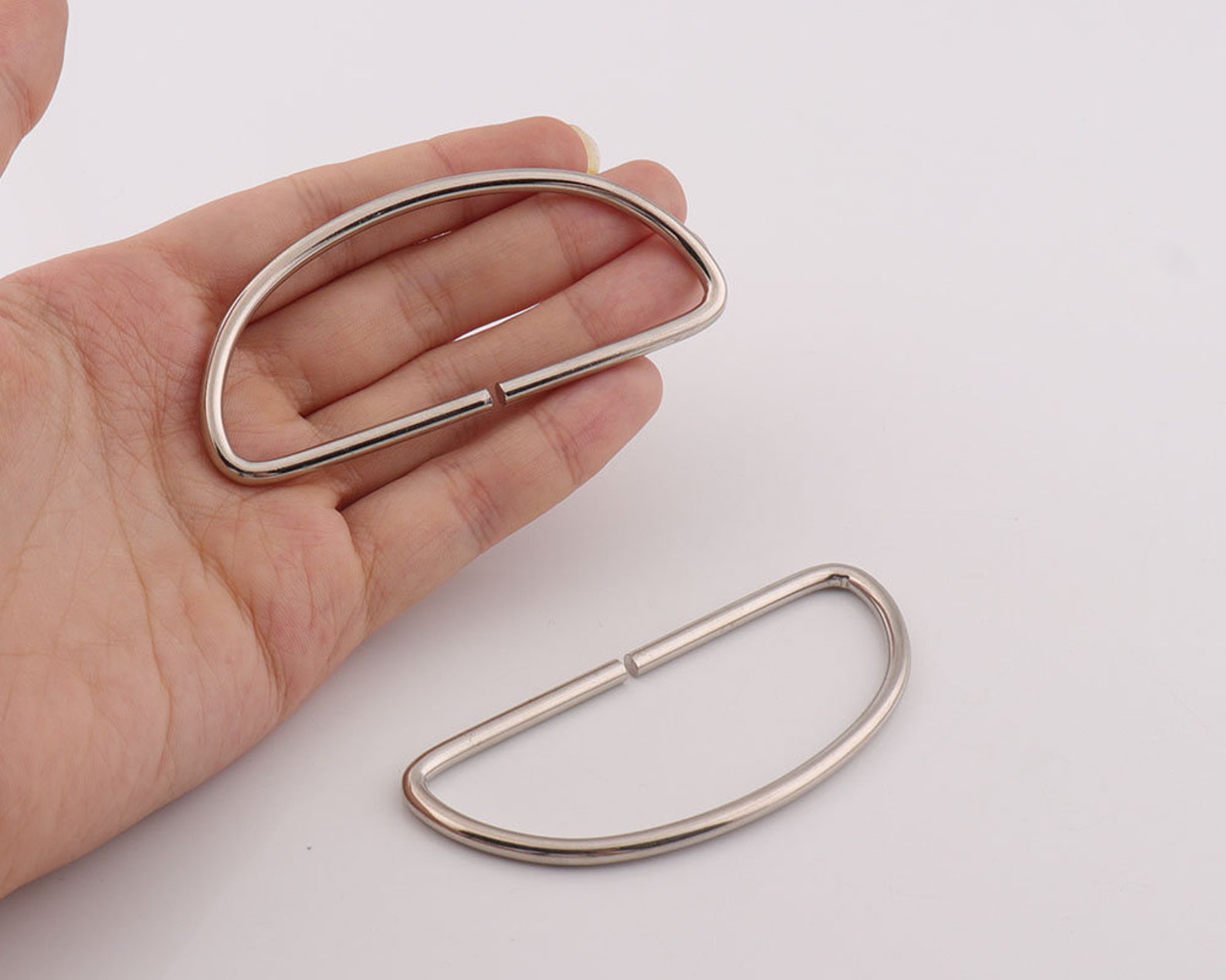 4pcs Silver Strap Rings,large D-rings, Big D Rings Buckles,d Buckles ...