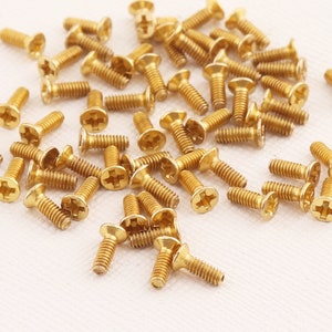 Gold Flat Round Head Bugle Tapping Screw Belt Tip Buckle Mini Tiny ...