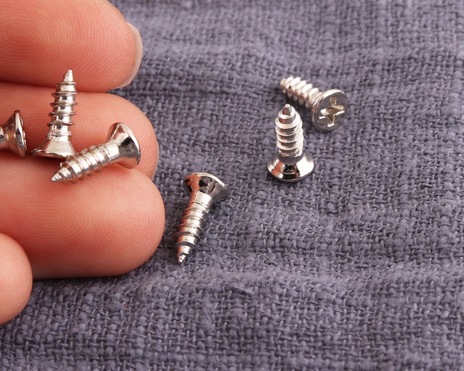 100pcs 10mm Silver Wood Screws Flat Head Silver Oxide Steel - Etsy