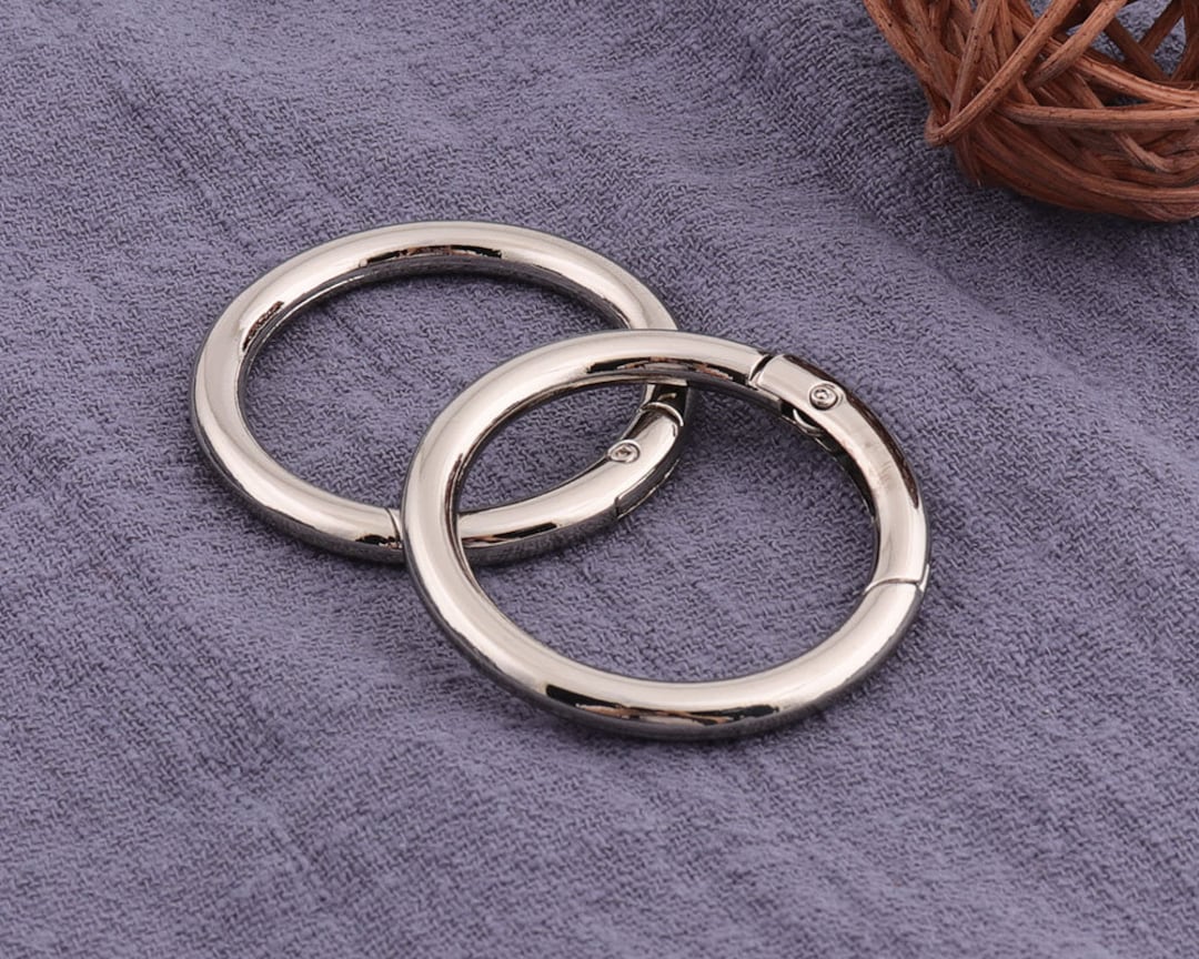 35mm High Quality Purse Strap Rings, Silver Oval Ring， Snap Hooks,bag ...