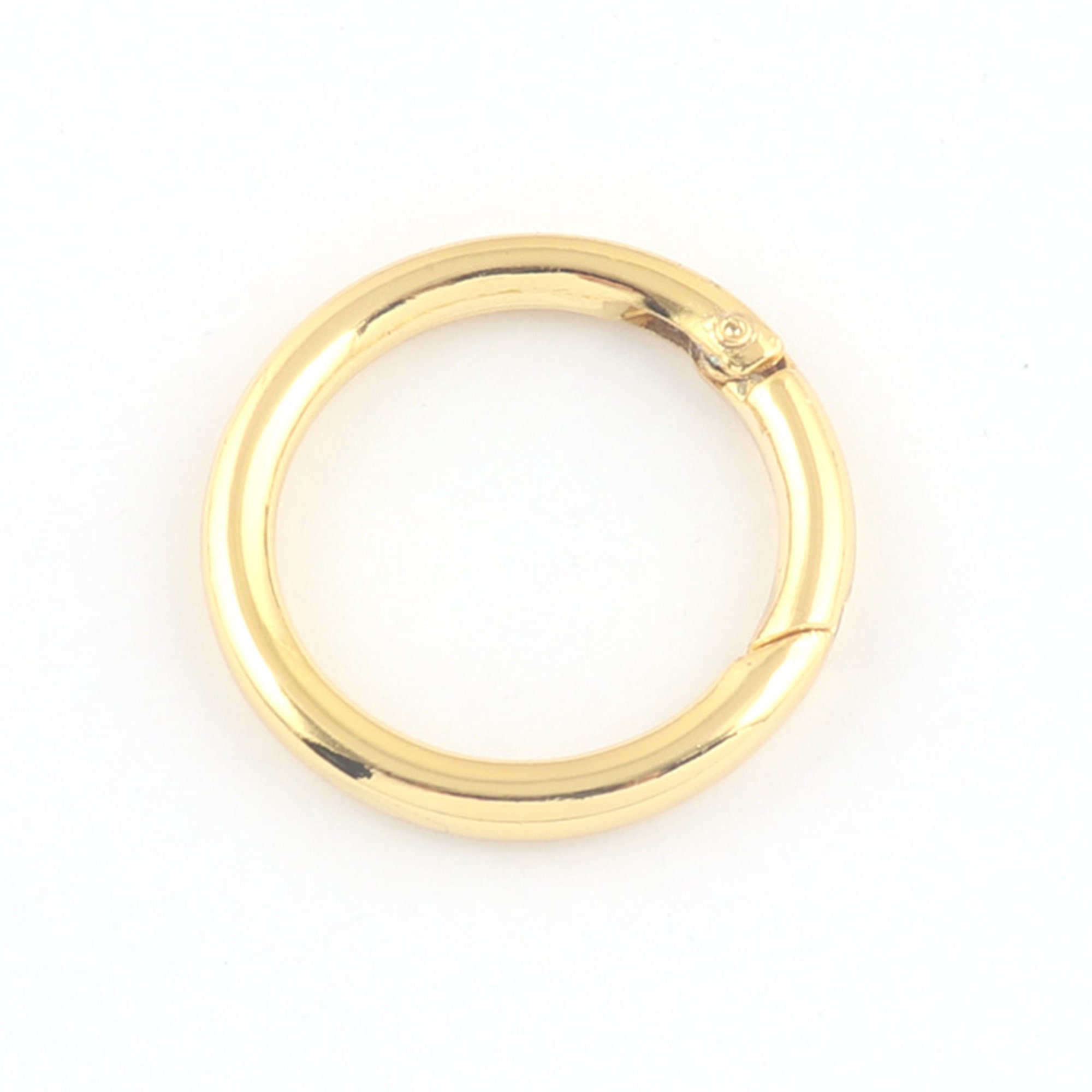 Push Gate Metal Spring Ring,1.5''(38)mm Gold Rose Gold Gunmetal Round O ...