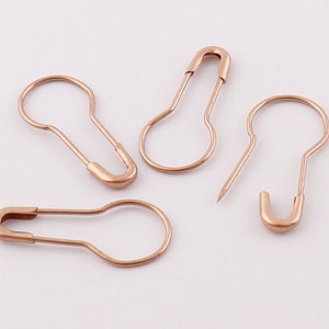 100pcs Light Gold Plated Pear Shaped Safety Pins,gourd Pins,bulb ...