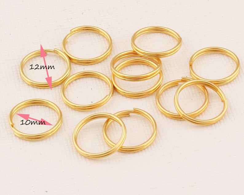 Round Split Ring/double Loops Jump Rings/10mm Key Ring DIY - Etsy