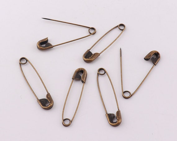 50pcs 28mm Bronze Safety Pin sewing Safety Pins decorative pins Garment Pins Kilt Pin brooch pins Locking Stitch Markers