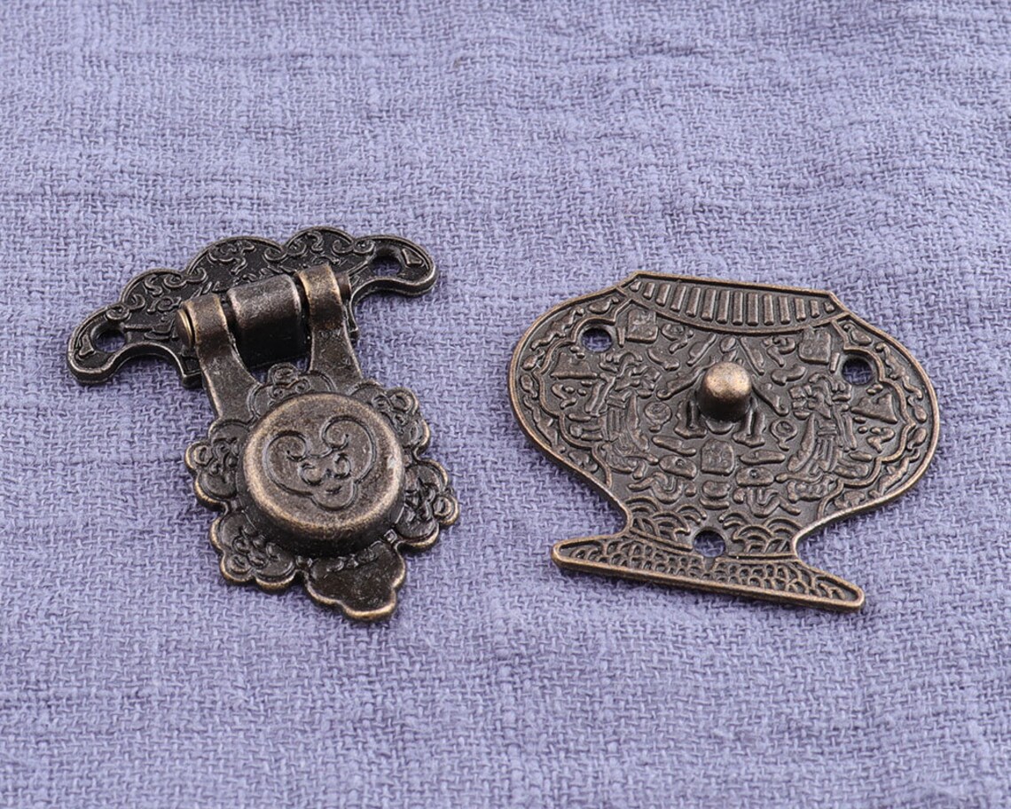 48mm Antique Bronze Latch, Vase Lock Hasp , 6pcs Jewelry Box Hasp,metal ...