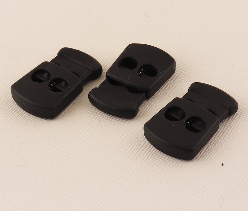 Double Hole Cord LockCord Lock StopperBlack Plastic Oval | Etsy