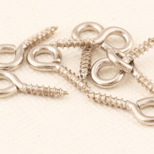 Screw Eye Bails,silver Screw Eyelets Eye Pin Ring Connector Eyepins ...