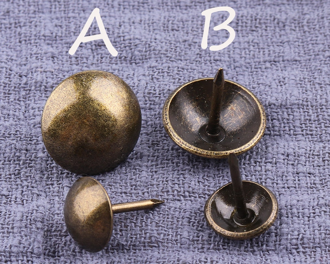 20pcs Bronze Round Head Upholstery Decorative Nails/tacks,box Thumb ...