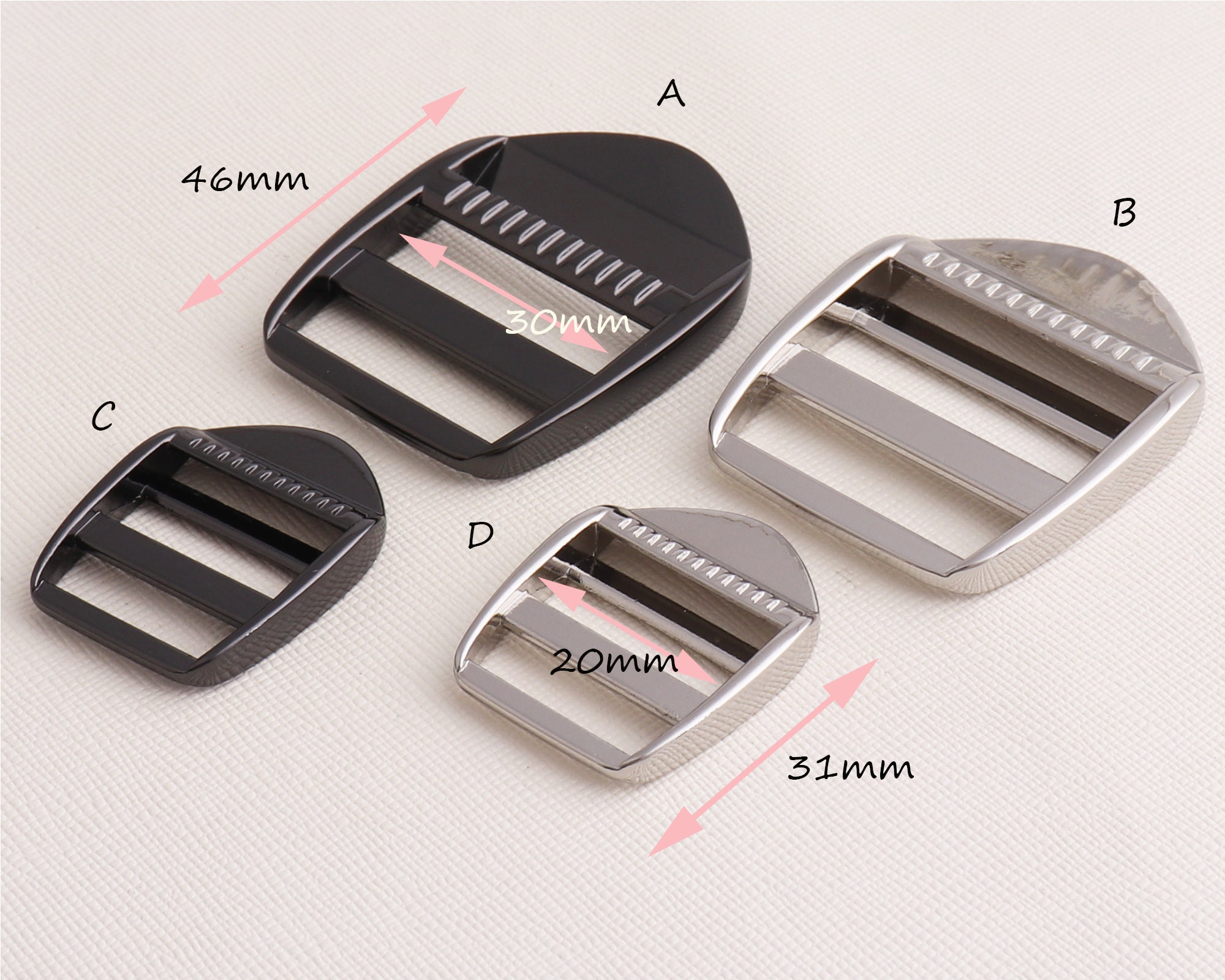 Strap Adjuster,bar Slide,heavy Duty Black Ladder Lock Buckle Strap ...