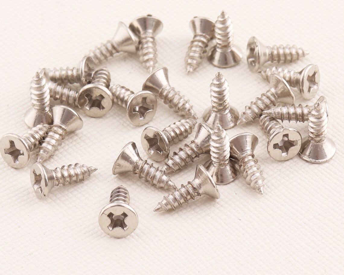 Wood Screws/Cross head decorative screws/Silver wood | Etsy