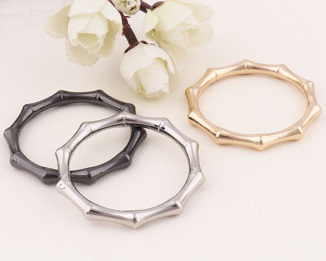 Round Circle Bamboo Handles,bamboo Bracelet,bamboo Circle Charms ...